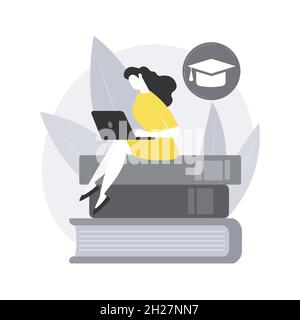 Personalized learning abstract concept vector illustration. Bite-sized learning, own pace ...