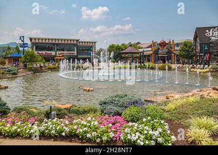 Water fountain in front of Paula Deen's Family Kitchen restaurant at ...