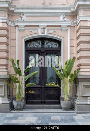 Beautiful old building in the style of neoclassicism and baroque with ...