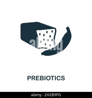 Prebiotics icon. Monochrome sign from diet collection. Creative ...