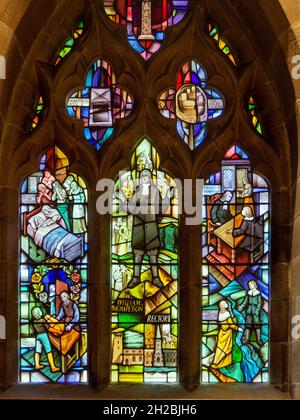 The Eyam Plague Window in St Lawrence Church Eyam Derbyshire Stock ...