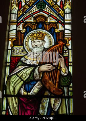 The Eyam Plague Window in St Lawrence Church Eyam Derbyshire Stock ...