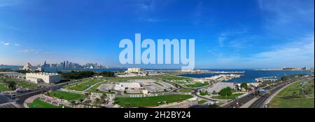 National Museum of Qatar. Corniche Doha Qatar Stock Photo - Alamy