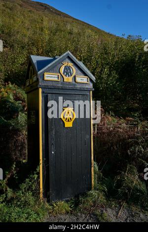 AA Roadside Telephone Box at Cappercleuch in the Scottish Borders.Only ...