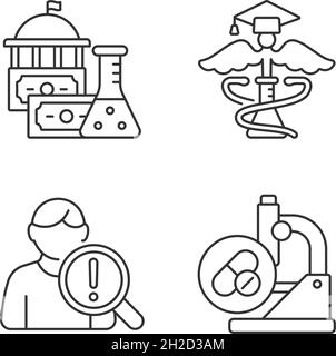 Experimental science line icons collection. Hypothesis, Empirical ...