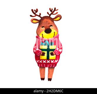 Santa and children by the christmas tree illustration Stock Vector ...