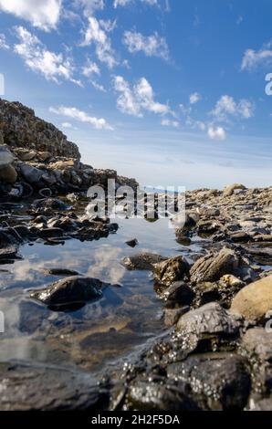 The rock promontory of Punta Chiappa in the Portofino Marine Nature ...