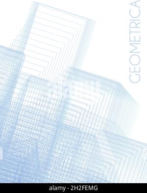 Abstract subtle background by thin lines and round shape. Minimal ...