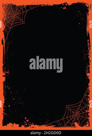 The Vector vertical Halloween banner blank yellow template background ...