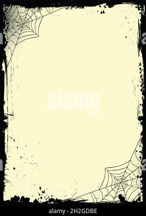 The Vector vertical Halloween banner blank yellow template background ...