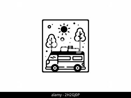 Line art illustration of campervan design Stock Vector Image & Art - Alamy