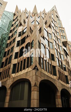 The facade of the neo-gothic Minster Building, Mincing Lane, London ...