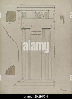 Doric order column from 'Architecture generale de Vitruve' published in ...
