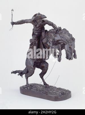 Cowboy riding a bucking bronco, Frederic Remington, 1908. Cowboys of ...