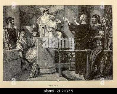 “Paul Before Felix” Engraving from the original painting by English ...