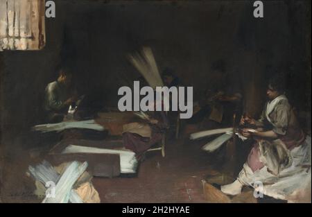 John Singer Sargent, Venetian Bead Stringers, painting, 1880-1882 Stock Photo - Alamy