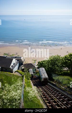 Looking down on Scarborough railway station with the longest single ...