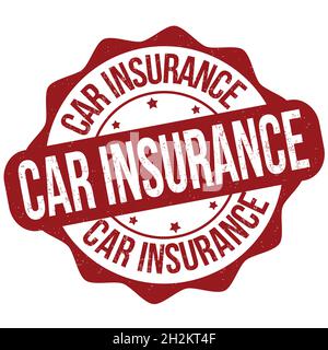 Car insurance grunge rubber stamp on white background, vector ...