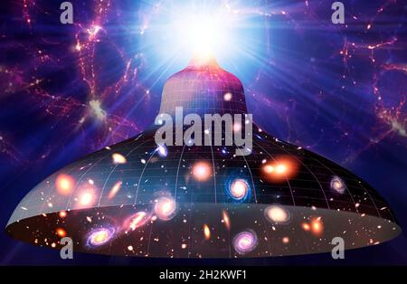 Illustration of Big Bang inflation Stock Photo - Alamy