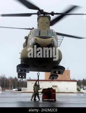 A U.S. Army paratrooper assigned to 4th Battalion, 319th Airborne Field ...