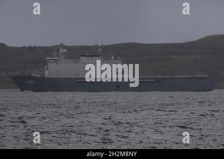 HNLMS Rotterdam (L800), a Rotterdam-class landing platform dock ...