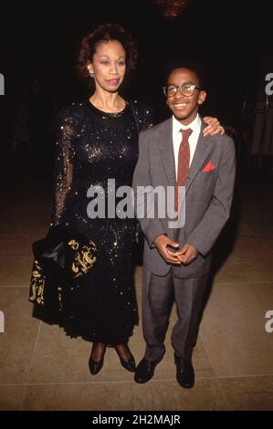 Altovise Davis and son Manny Davis April 1991 Credit: Ralph Dominguez ...
