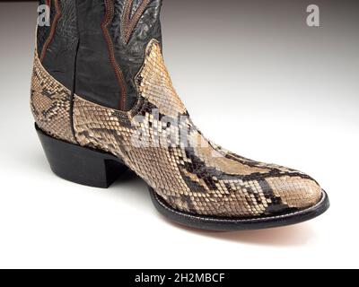 Cowboy boot made from the skin of a pangolin, or scaly anteater ...