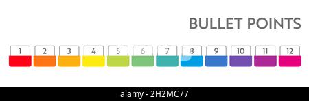 3D numbers bullet point. Circle buttons with numbers vector set. Colorful 3d buttons icons ...