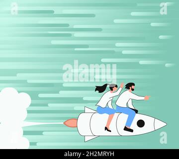 Astronaut Riding On A Rocket Ship Coloring Page Stock Vector Image ...