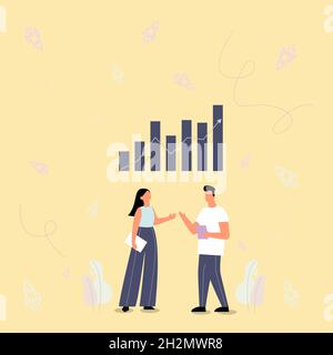 Illustration Of Partners Sharing New Wonderful Ideas For Skill ...