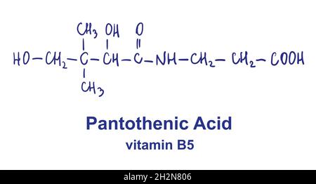 Vitamin B5 Pantothenic molecular structure. Vitamin B5 Pantothenic ...