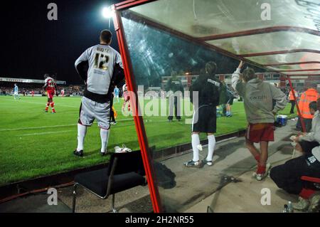 Doncaster Rovers 1 Manchester City 1 (aet) Doncaster win 3-0 on pens, 21/09/2005. Belle Vue ...