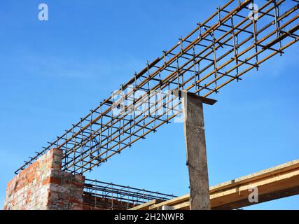Reinforcement house window lintel concrete bars with wire rod ...