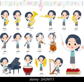 A set of women on classical music performances.There are actions to ...