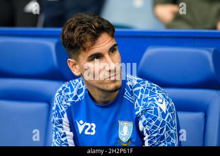 Theo Corbeanu #23 of Sheffield Wednesday has a shot at goal Stock Photo ...