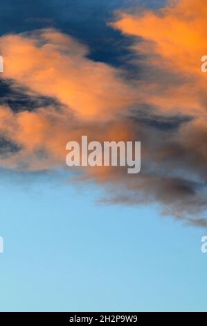 Evening altostratus clouds Stock Photo - Alamy