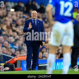 Everton manager Rafael Benitez during the Premier League match at ...