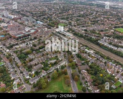 aerial view of Ealing Broadway and town centre, London W5, UK Stock ...