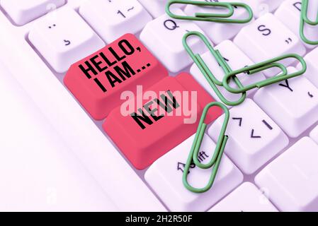Text sign showing Hello I Am Mrobvious. Business photo text introducing ...