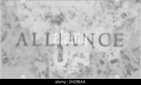 Alliance text hand draw digital art Stock Photo - Alamy