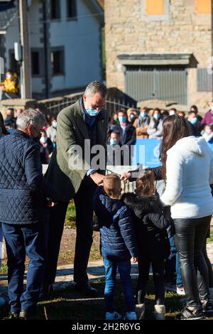 Oviedo. Spain. 20211023, King Felipe VI of Spain, Crown Princess Leonor ...