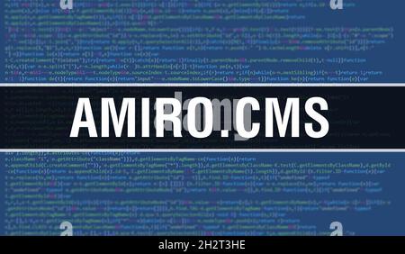 CMS-2 concept with Random Parts of Program Code.CMS-2 text written on Programming code abstract ...