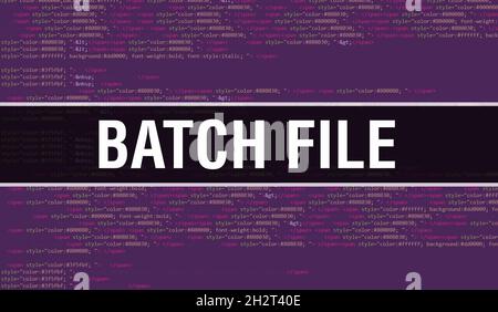 Binary file text written on Programming code abstract technology ...