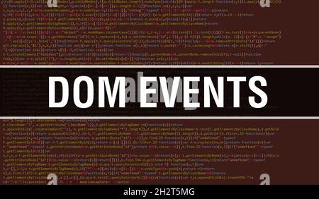 DOM with Binary code digital technology background. Abstract background ...