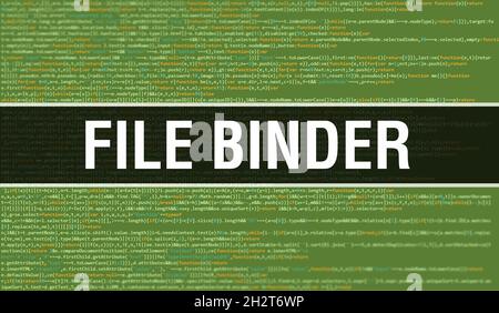 Binary file text written on Programming code abstract technology ...