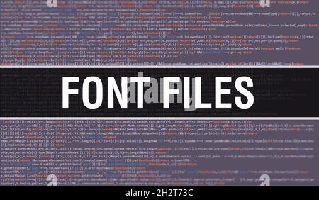 Developer Files concept with Random Parts of Program Code.Developer Files text written on ...