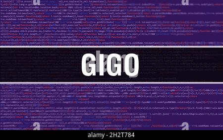 GIGO concept illustration using code for developing programs and app ...