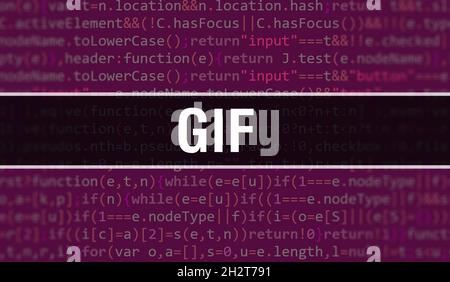 GIF with Abstract Technology Binary code Background.Digital binary data ...