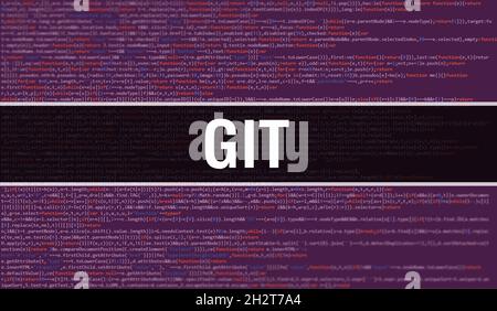 GIT text written on Programming code abstract technology background of ...