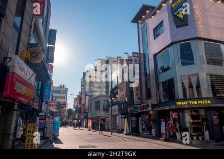 Daehakro, Oct 17, 2021 : Daehakro street in Seoul, South Korea. The ...